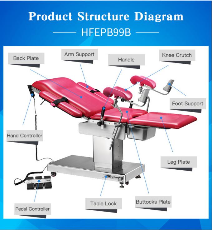 Electric Portable Gynecology Examination Table With 304 Stainless Steel