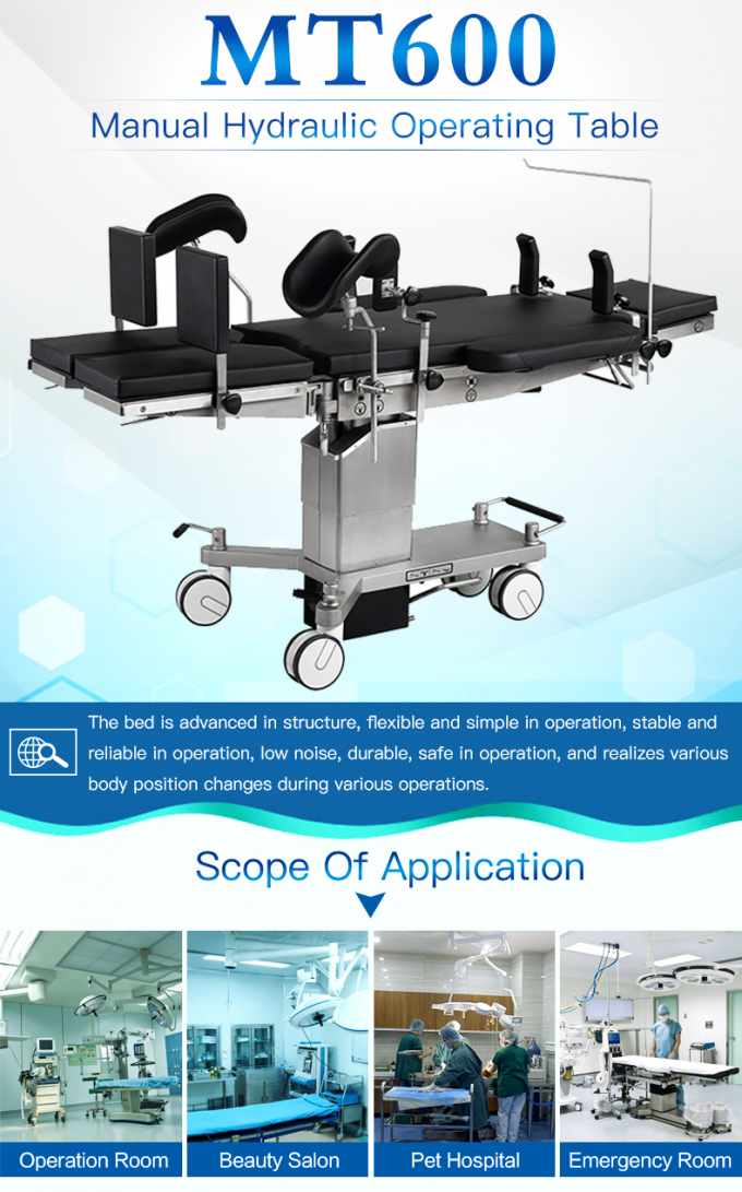 Manual Combination Surgical Ortho Ot Table With Wheels 250kgs Load